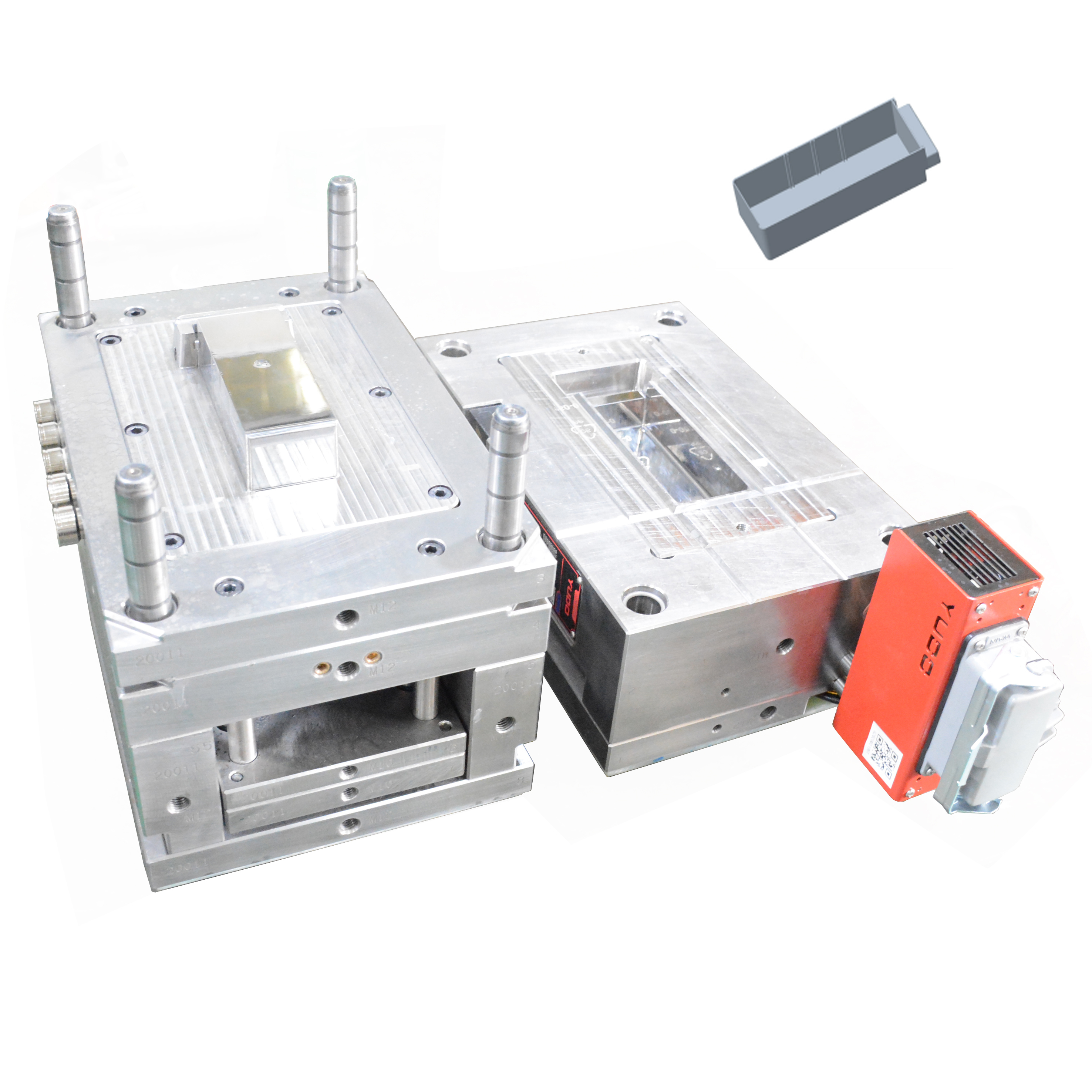 Custom Injection Mold for Plastic Drawer PP HP500N 1+1 Cavity Mold ...